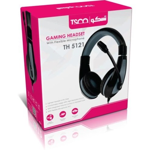 هدست گیمینگ باسیم تسکو مدل TH 5121 ا TSCO TH 5121 Wired Gaming Headset – شیراز تکنو