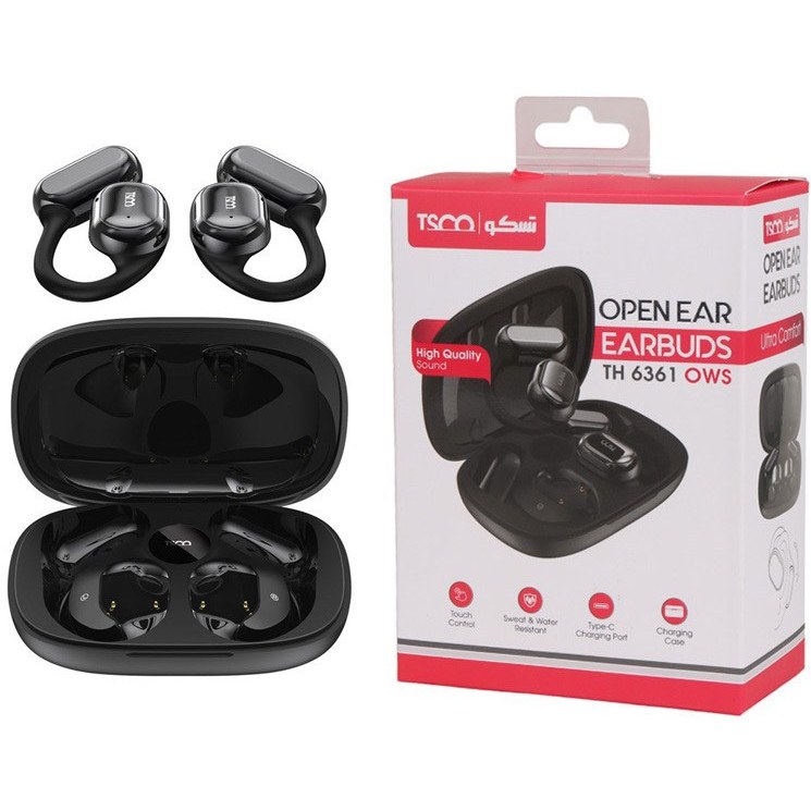 هندزفری بلوتوث دوتایی TSCO TH6361 OWS ا TSCO TH6361 OWS Wireless Earphones – شیراز تکنو